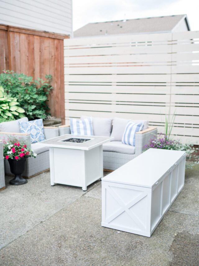DIY Patio Bench - The House of Hood Blog