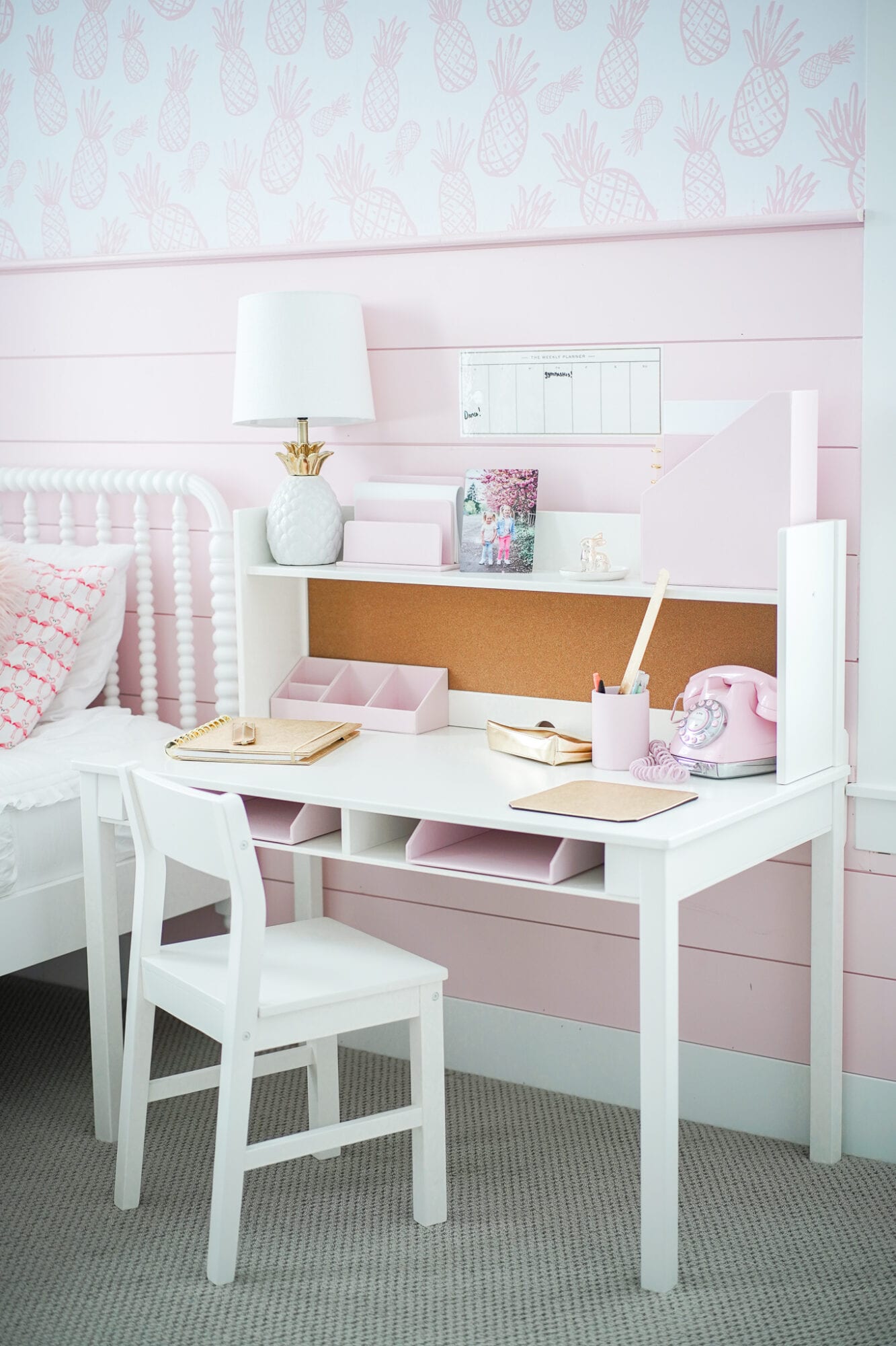 Little Girls Desk with Hutch and Chair