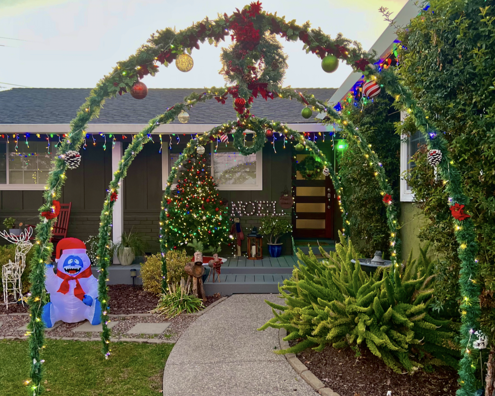 How to Install Light-Up Christmas Arches on Your Sidewalk