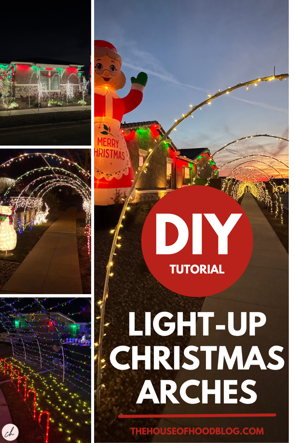 How to Install Light-Up Christmas Arches on Your Sidewalk